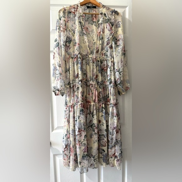 o.p.t | Dresses | Opt Floral Chiffon Dress | Poshmark